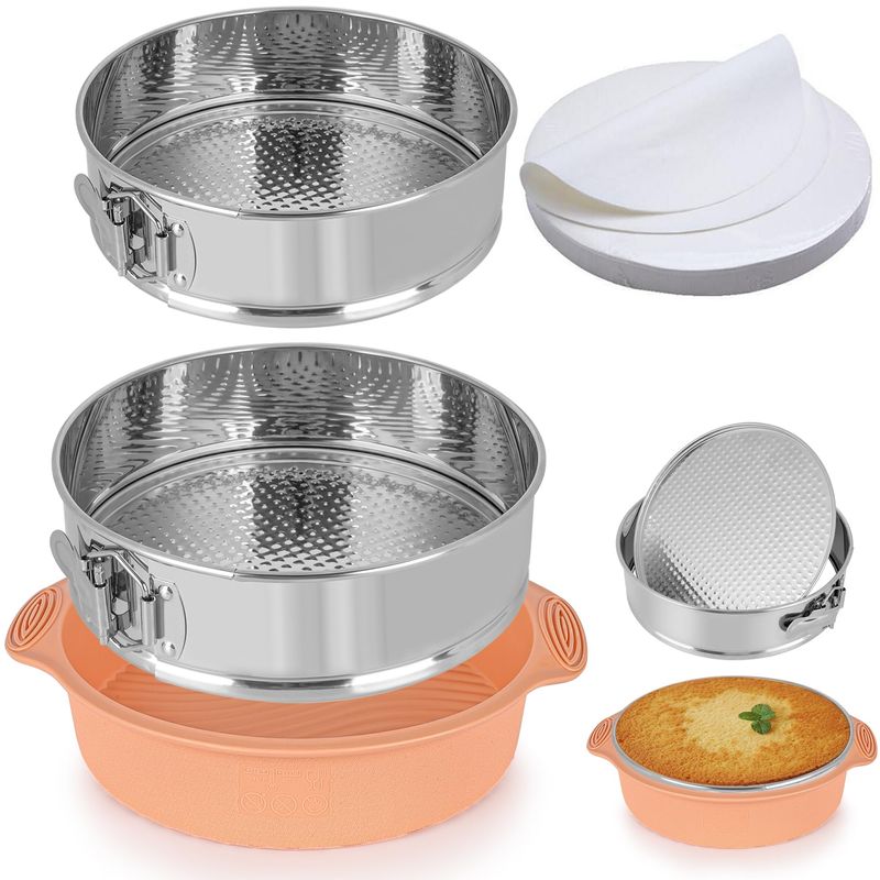 7 Inch & 9 Inch Nonstick Cheesecake Pan Springform Pan Sets for Baking ...