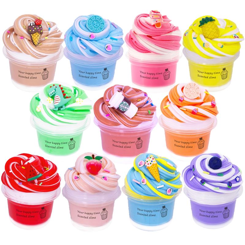 11 Packs Duo Color Butter Slime Kit with Scented DIY Slime for Girls ...