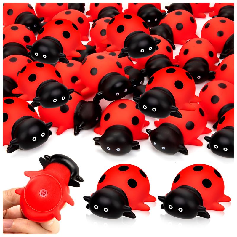 25Pcs Mini Ladybug Toys, Lady Bugs Realistic Bath Animals, Ladybug for ...