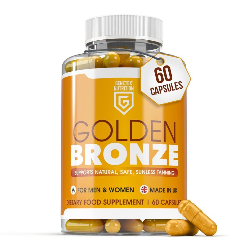 Golden Bronze Tanning Pills Supplement x 60 Capsules, Sunless & Safe ...