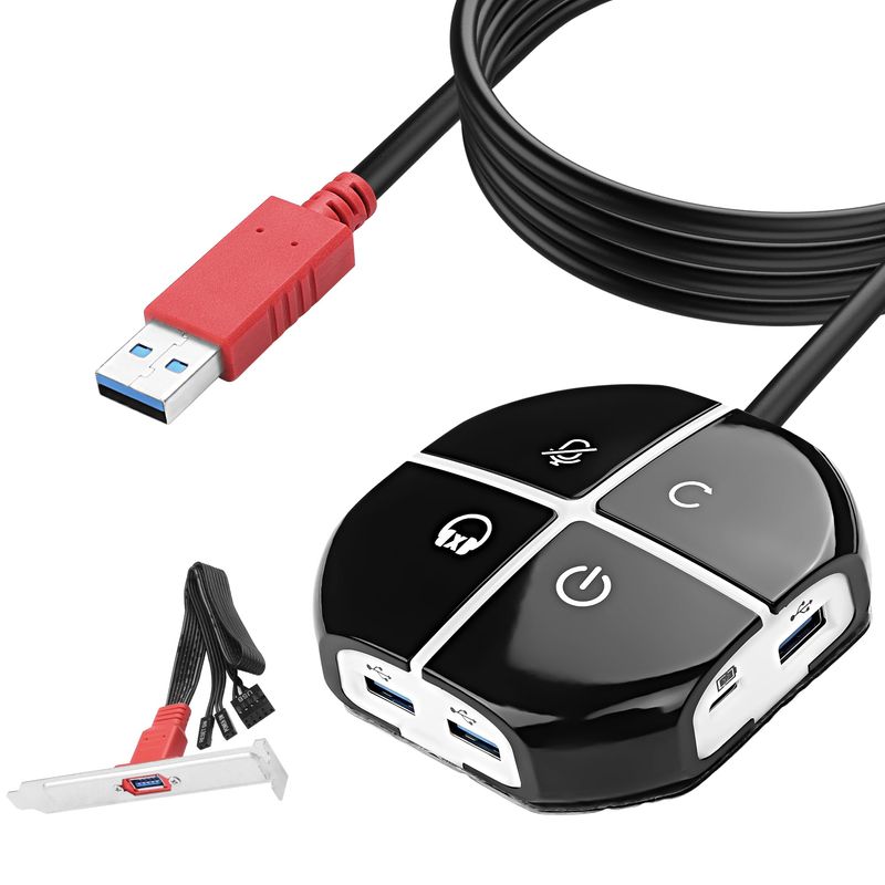 MEIRIYFA External Desktop Computer Power Switch, External PC Computer ...