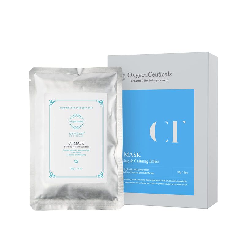OxygenCeuticals Premuim CT Mask for Face, Facial Peel Off Algae Mask, Menthol Cooling & Calming ...