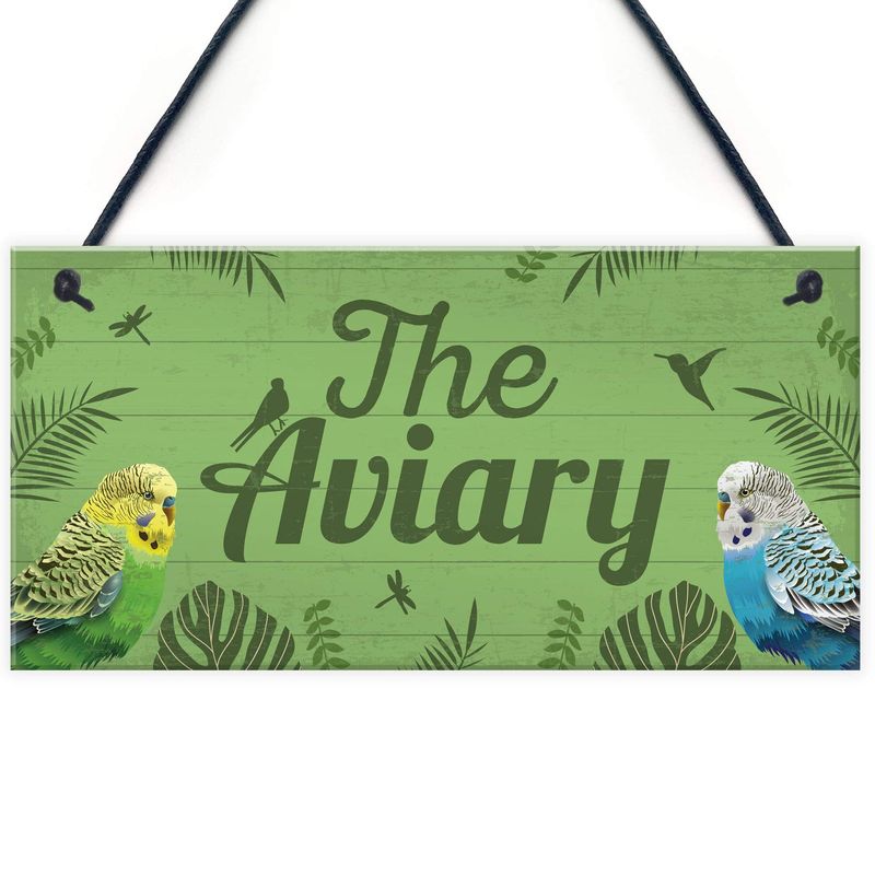 RED OCEAN The Aviary Bird Aviary Sign Bird Accessories For Cage Garden ...
