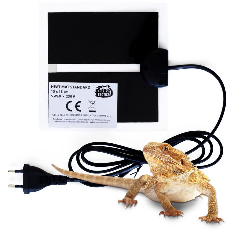 Terra Exotica Terrarium Heating Mat Standard 5 Watt, 15 x 15 cm - 5 W ...