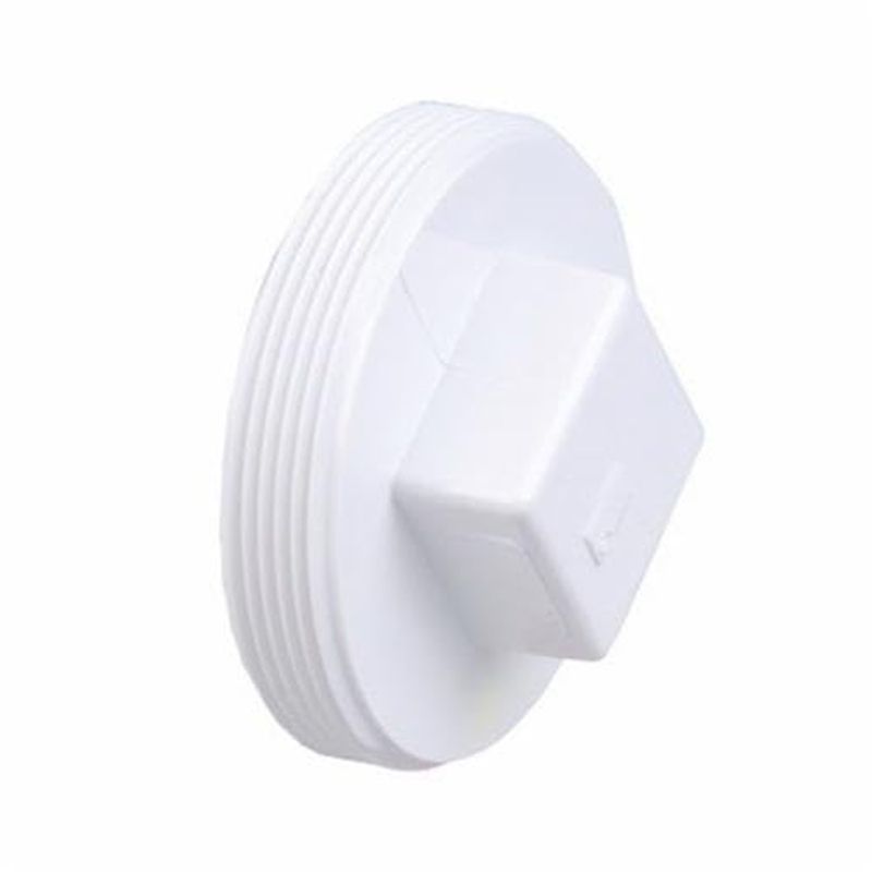 PlumberStop - 6" DWV PVC Cleanout Plug（MPT） For Solvent Weld Socket ...