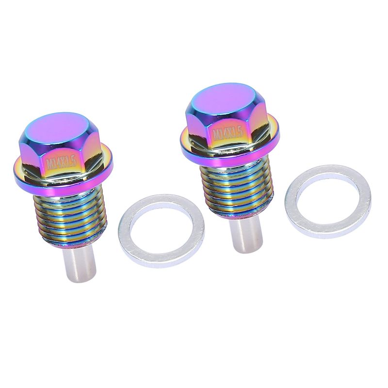 A ABSOPRO Magnetic Oil Drain Plug M14x1.5 Sump Fan Drain Nut Bolt Screw ...