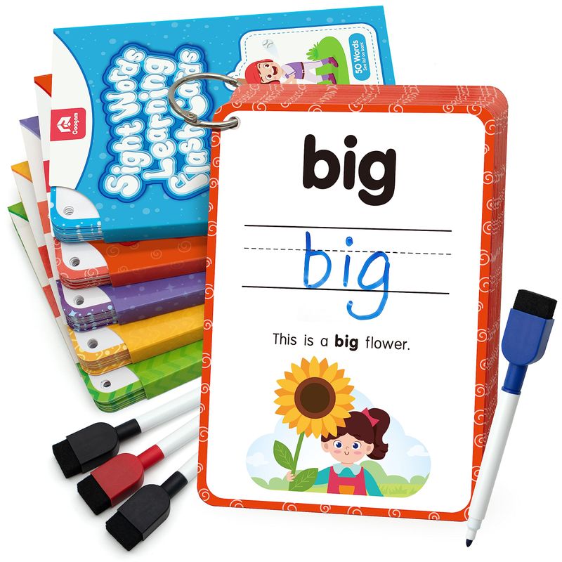 Coogam Sight Words Kids Learning Flash Cards, 250 Dolch Word Game ...