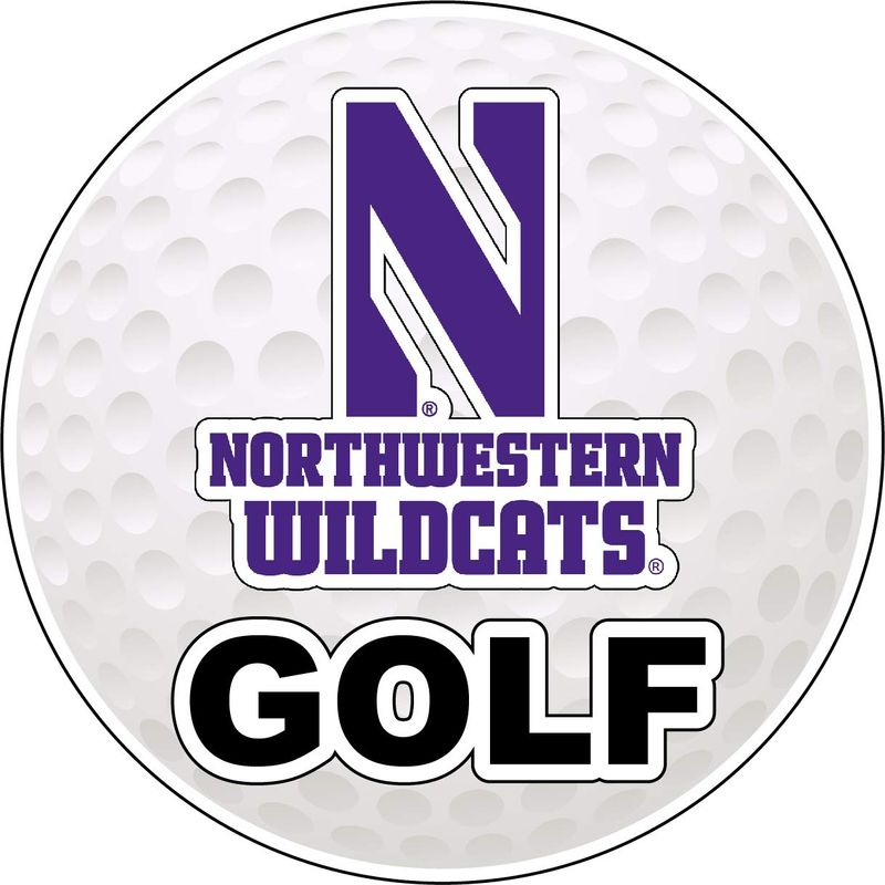 Northwestern University Wildcats 4-Inch Golf Vinyl Decal Sticker ...