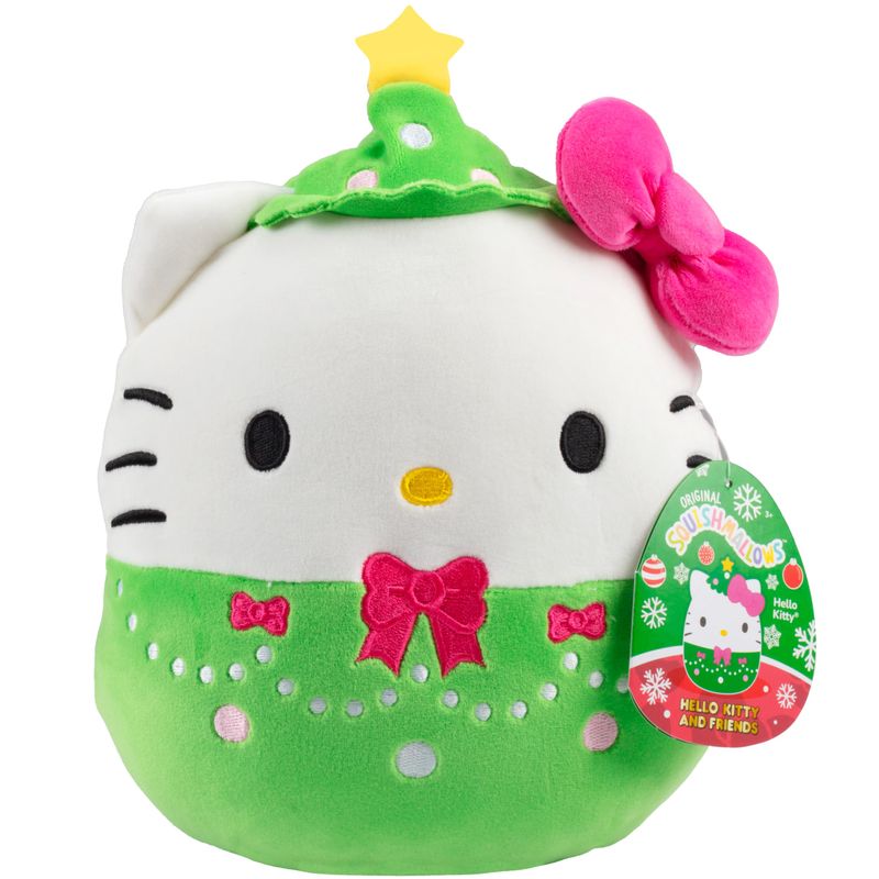 Squishmallows Original 8-Inch Hello Kitty Christmas Tree - Official ...