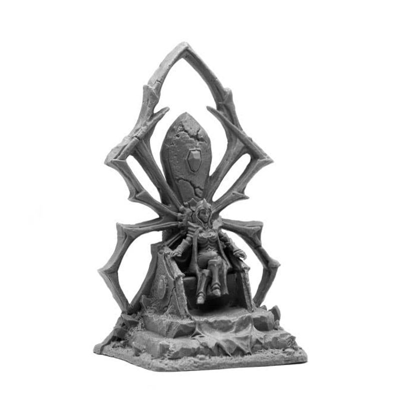 REAPER 44090: Dark Elf Queen on Throne - Bones Black Fantasy Miniature ...