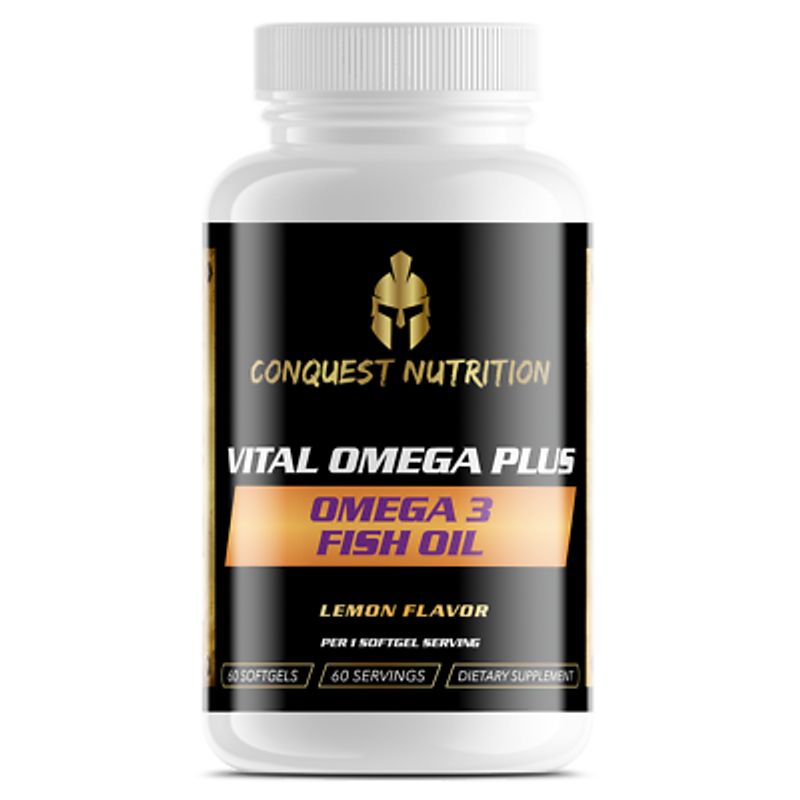 Conquest Nutrition Vital Omega Plus Omega 3 Fish Oil - 60 Softgels ...