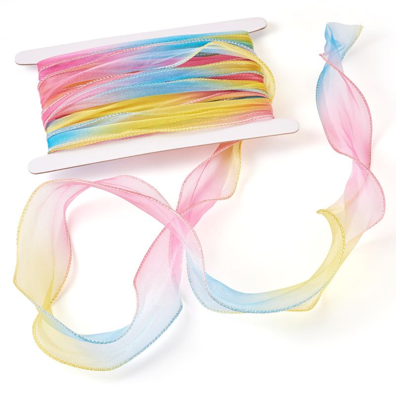 Spritewelry Iridescent Chiffon Ribbon Shimmer Sheer Organza Ribbons ...