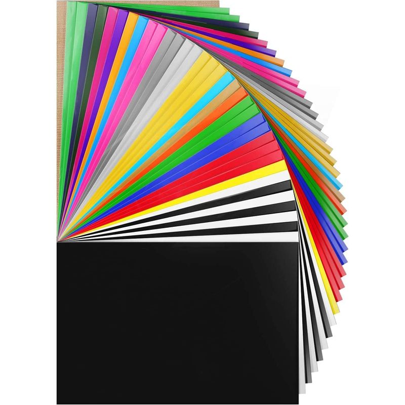 HTV Heat Transfer Vinyl Bundle 37Pack 12" x 10" Vinyl Sheets,Iron On ...