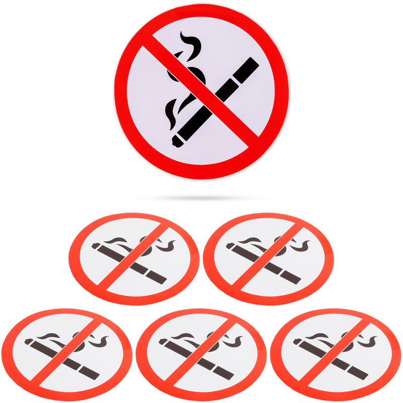Aufkleber für Rauchen verboten, 6 Stück, Ø 10 cm Durchmesser ...