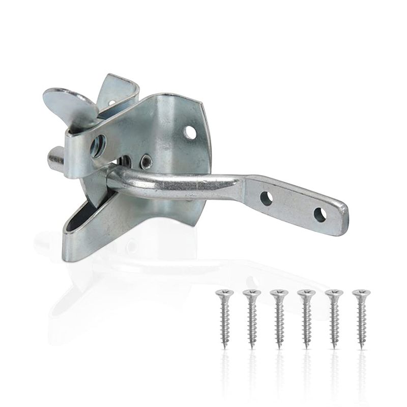 Garden Gate Latch for Wooden Gates - Galvanised Silver Door Latch Lock ...