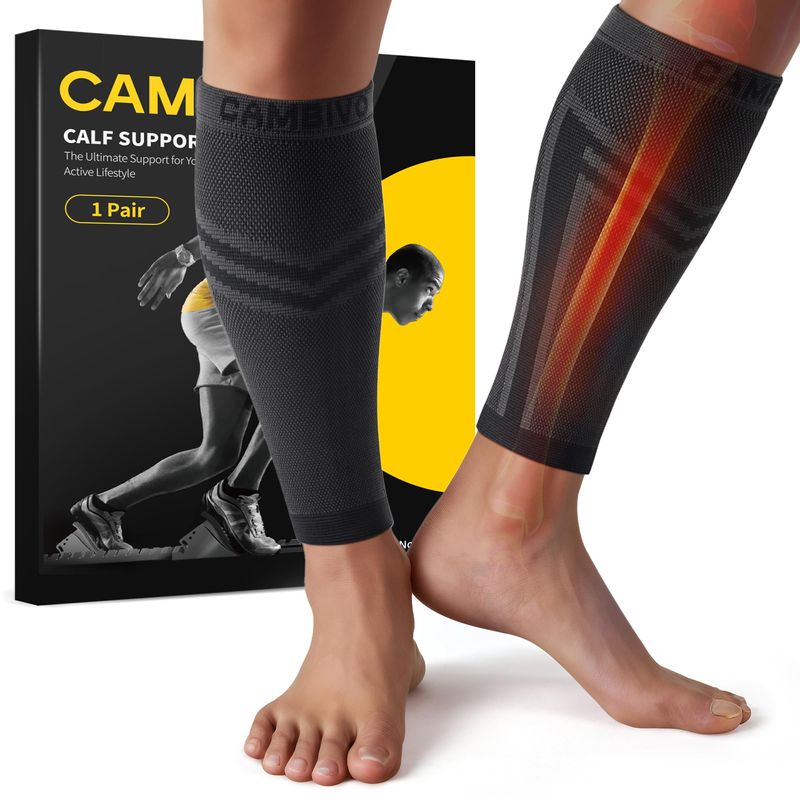 CAMBIVO Calf Bandage x 2, Compression Stockings Men Women Calf ...
