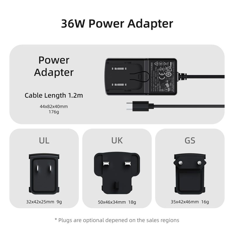 MeLE Power Supply Adapter 12V 3A DC to AC with USB-C Port and UL UK GS ...