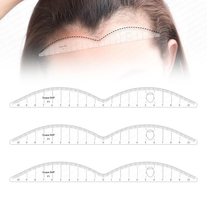 Guapa Disposable Hairline Mapping Ruler for Scalp Micropigmentation ...