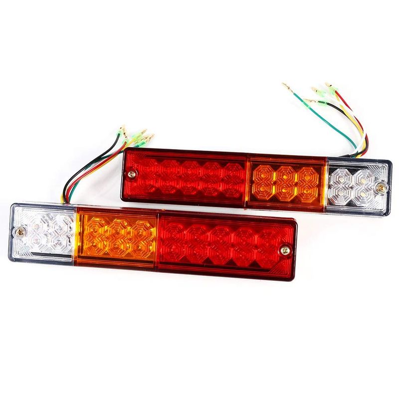 2 Pcs Tail Rear Reverse Lights 20 LED Truck Rear Tail Light Brake Lamp ...