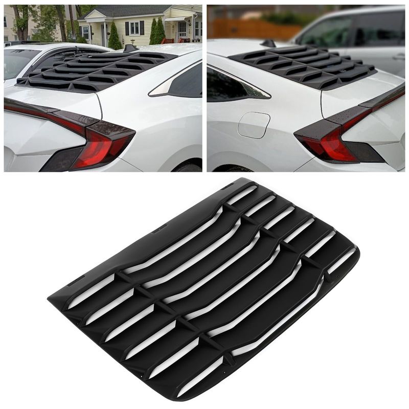 HECASA Rear Window Louver Compatible with 2016-2020 Honda Civic (2Dr ...