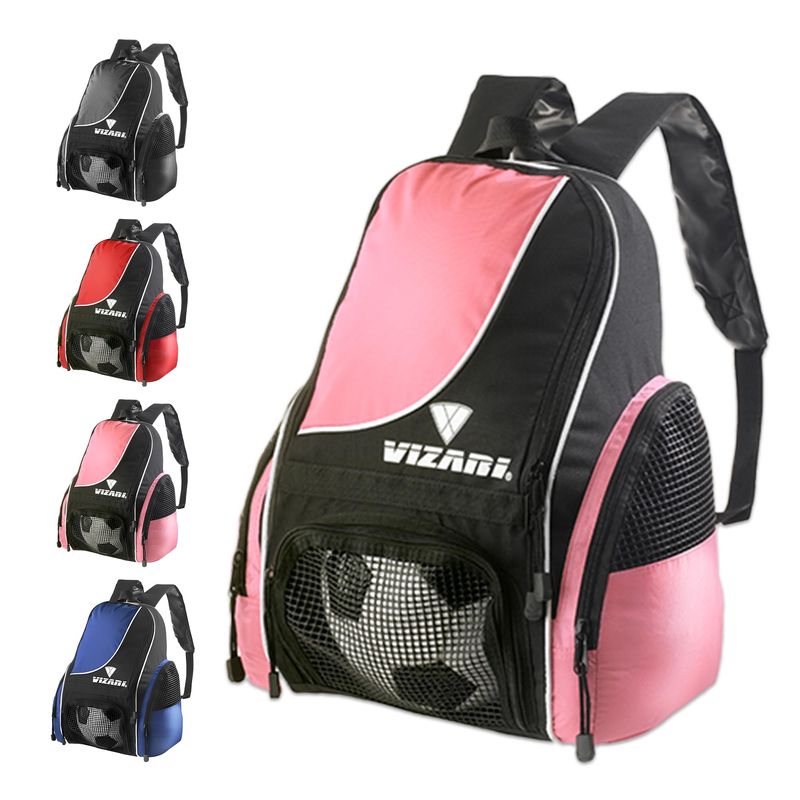 Vizari Solano Soccer Backpack With Ball Compartment and Vented Ball ...