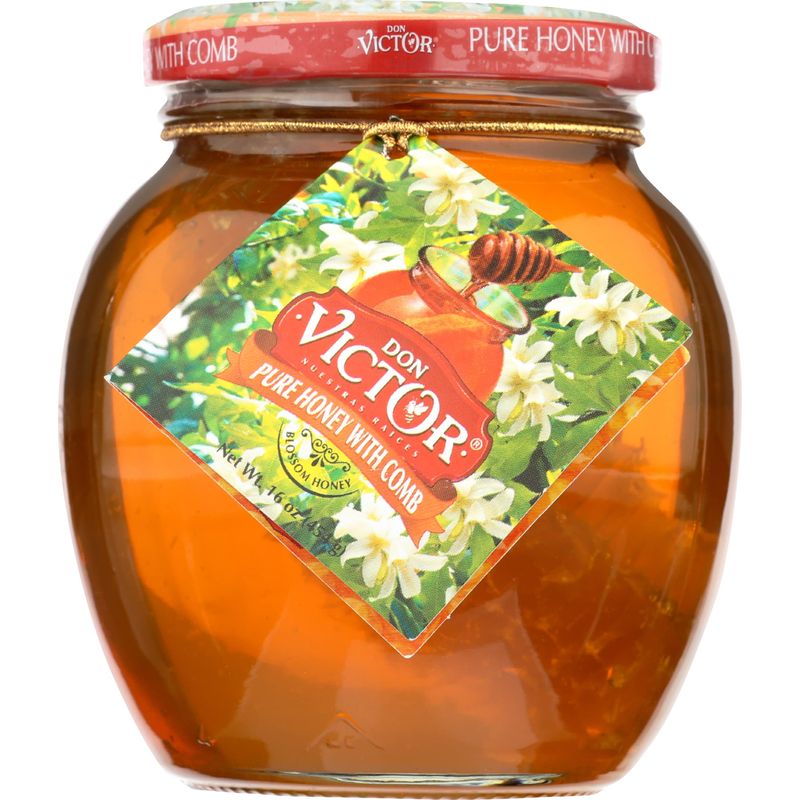 Don Victor Orange Blossom Comb Honey Globe Jar, 16 Ounce - EveryMarket