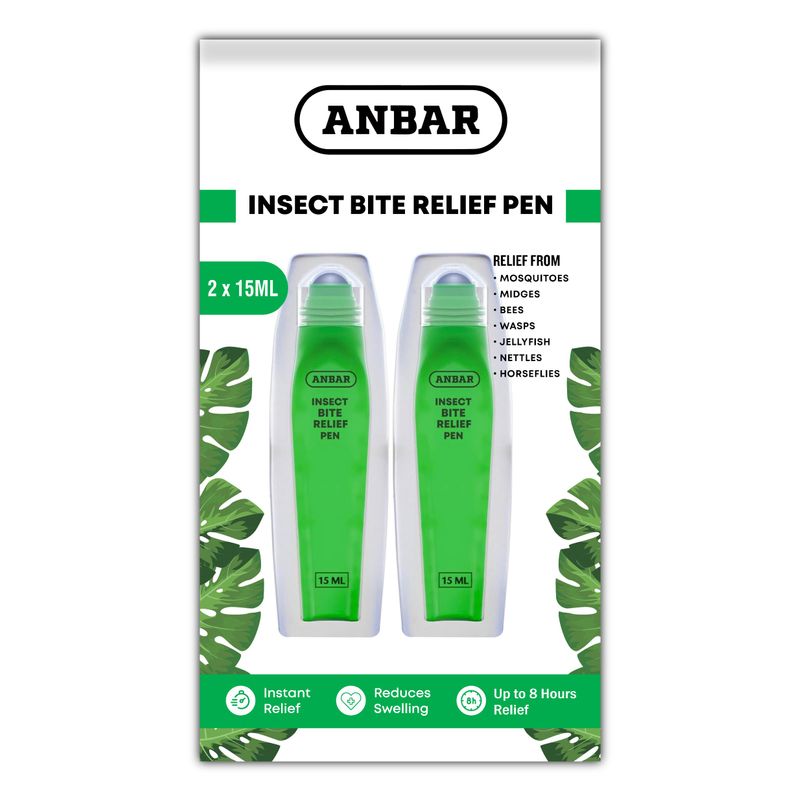 Anbar Bug Bite Relief Pen for Mosquitos, Wasps, Nettles, and Insects ...