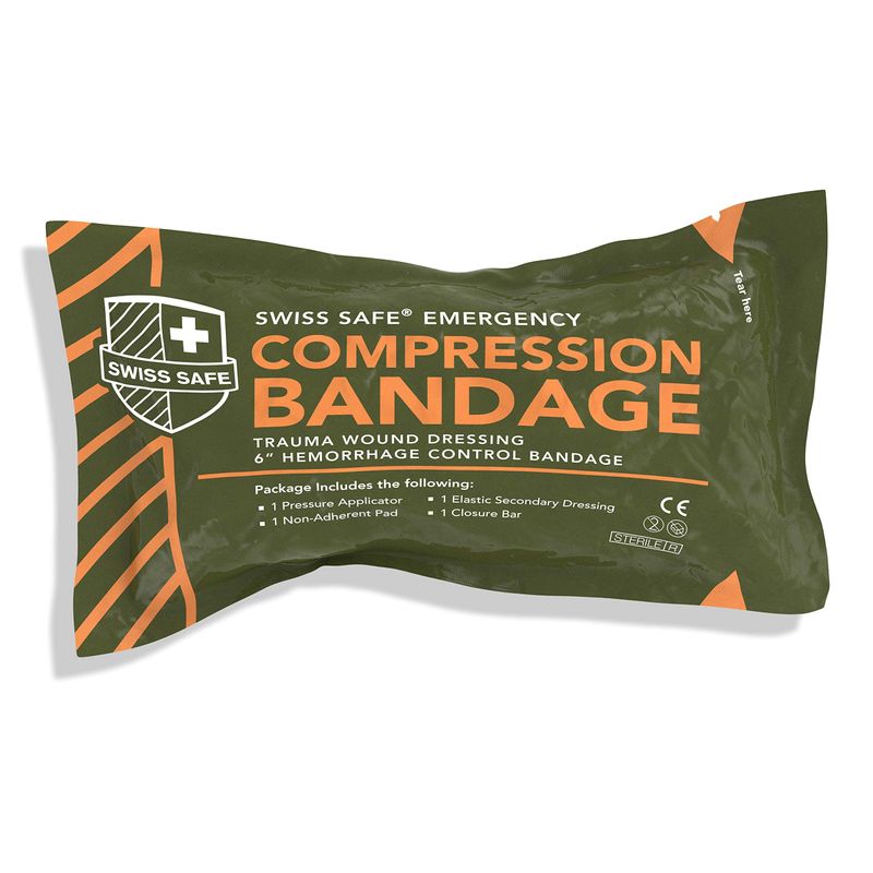 Swiss Safe Israeli 6" Compression Bandage [STERILE]: Authentic Compact ...