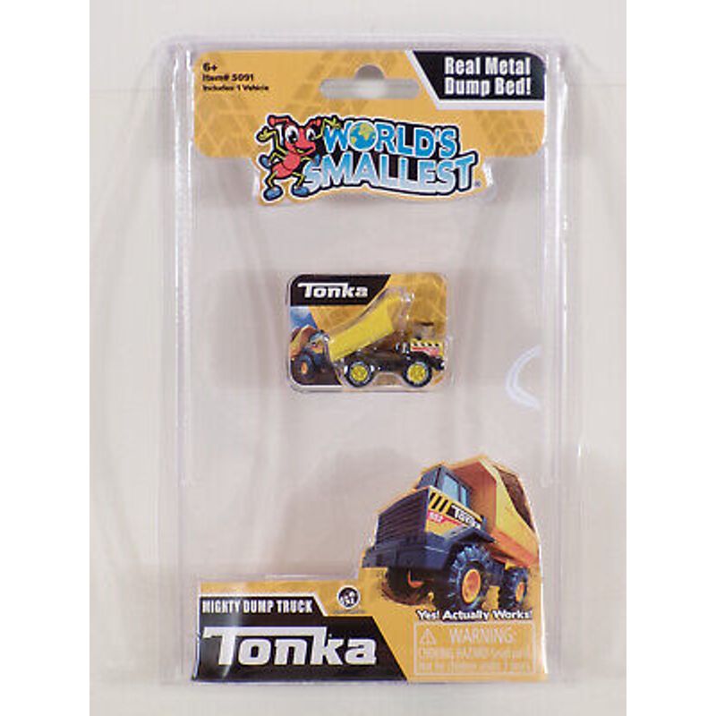 World's Smallest Mini TONKA Mighty Dump Truck Miniature Micro Toy Metal ...