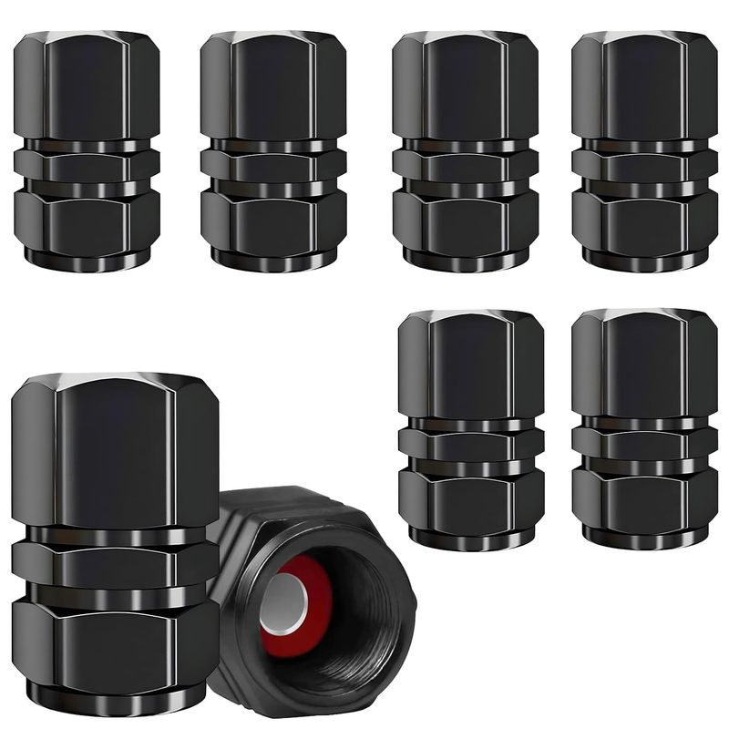 8 Pcs Aluminum Tire Valve Stem Caps Metal Car Dust Caps for Car Tyres ...