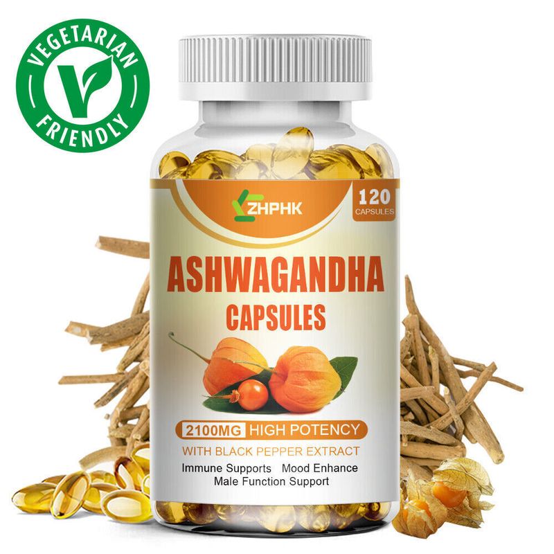 KSM-66 Ashwagandha 2100 Mg - Balance Mood, Reduce Stress,Increase ...