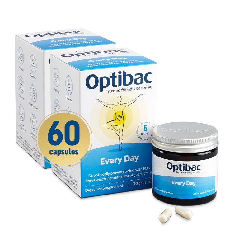 Optibac Probiotics Every Day - Digestive Probiotic Supplement with 5 ...