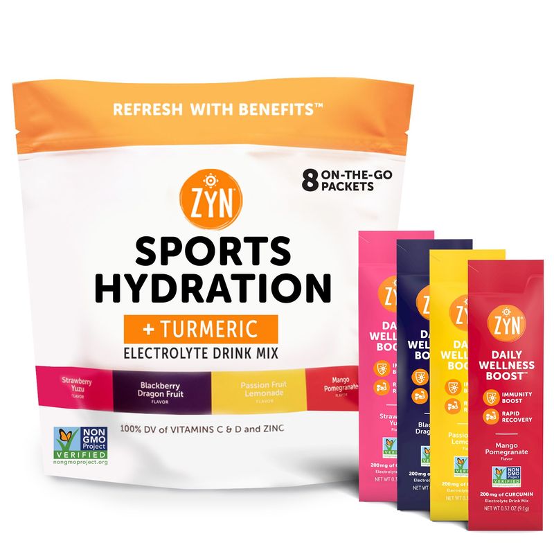 ZYN Electrolytes Powder Hydration Packets with Vitamins, Zinc ...