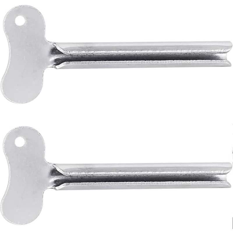 2 Pcs Stainless-Steel Tube Toothpaste Squeezer Keys Metal Hair Dye ...