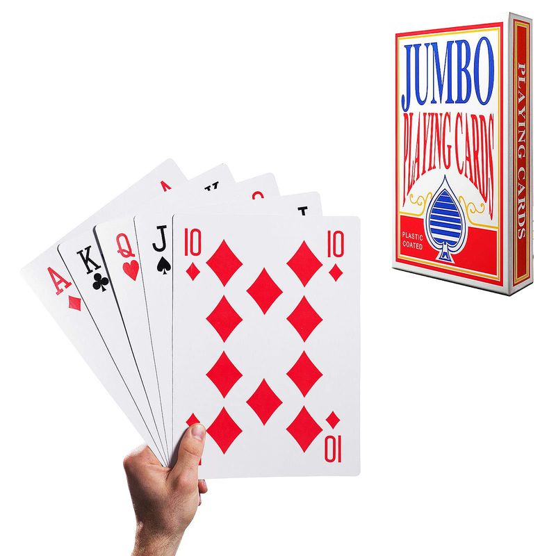 Playing Cards Jumbo Card Game Bridge Size Joke Goods Magic Trump Tower ...