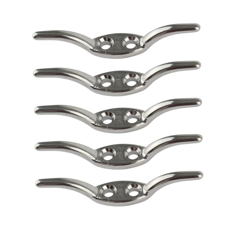 AB Tools Rope Cleat 2-1/2" Stainless Steel Marine Grade 5 PACK 316 Boat ...