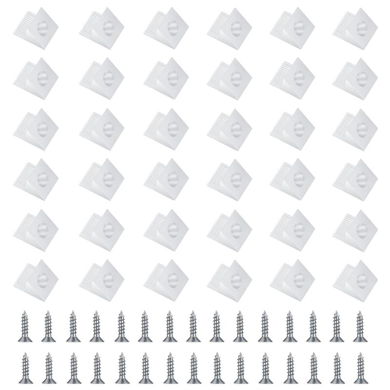 30Pcs L Shape Drawer Bottom Supports Plastic Back Wall Connector ...