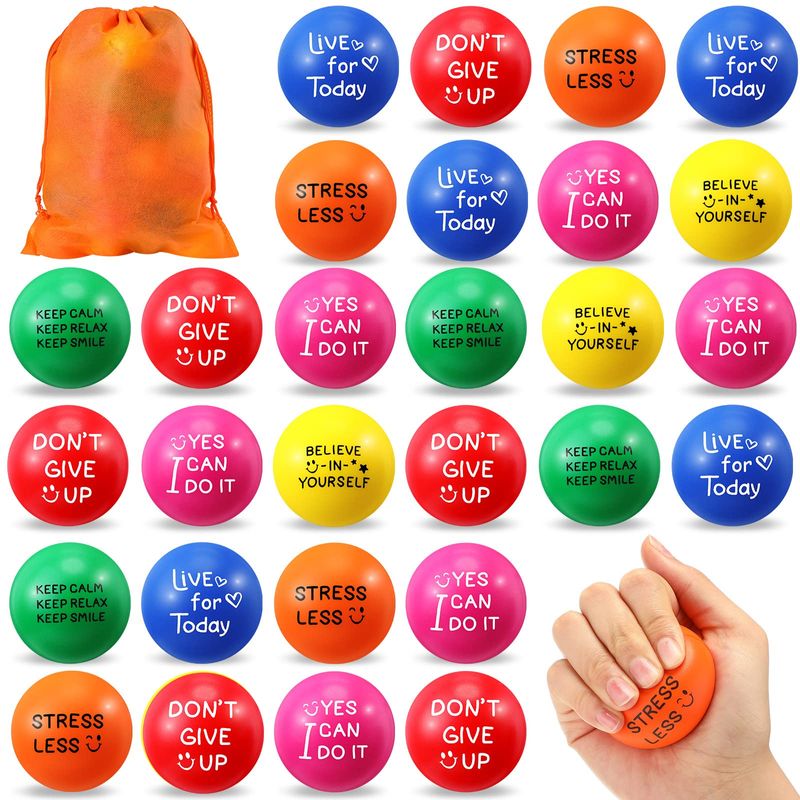 HyDren 48 Pcs Motivational Stress Balls for Adults 2 Inch Stress Balls ...