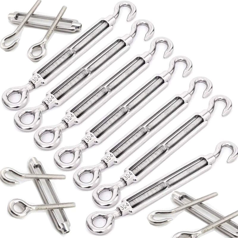 AILENLAN Turnbuckle, Stainless Steel Wire Buckle, Hook, Turnbuckle ...