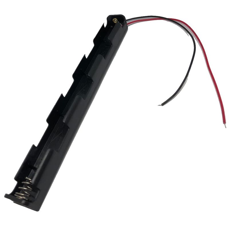 Battery Case, 3 x AA Batteries, 4.5V Inline 4.5V Vertical Lead Wire ...