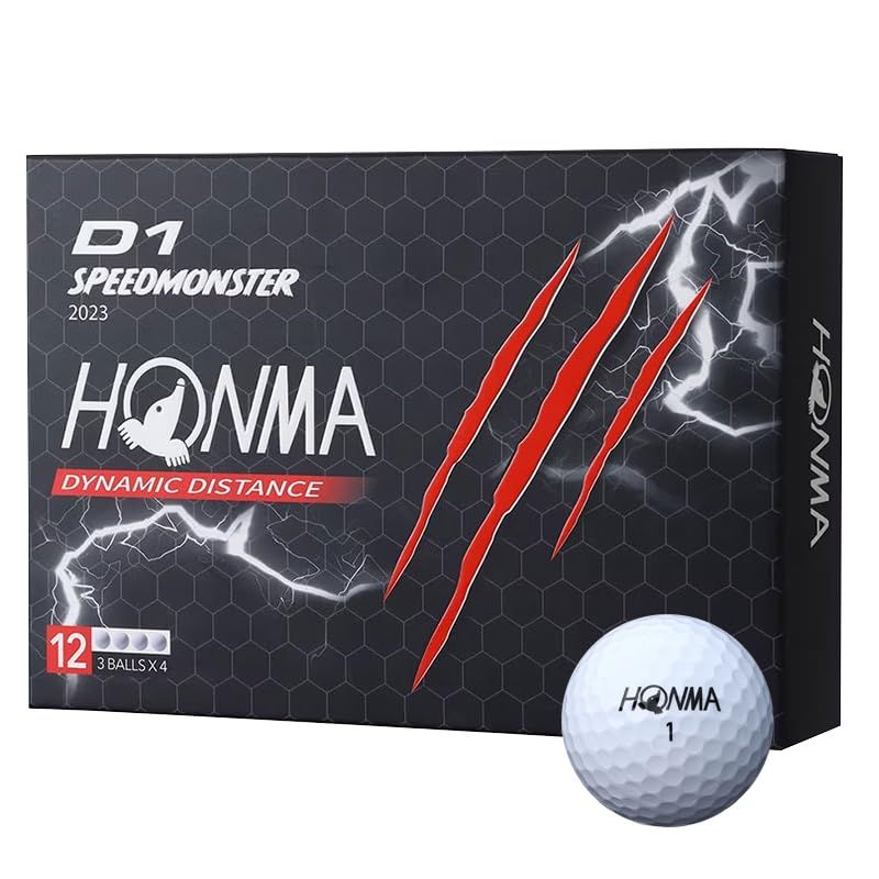 HONMA D1 SPEEDMONSTER Speed Monster BT2302 2023 Model Distance Golf Ball Honma Golf (1 Dozen ...