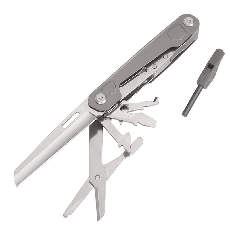 HONZIN Camping Multi Tool, 9 in 1 Pocket Multitool, Stainless Steel Multitool with Scissors ...