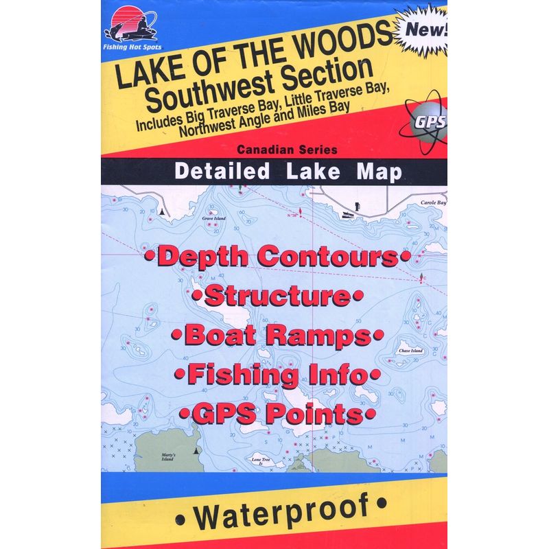 Lake of The Woods Southwest Section Fishing Map - Online Marketplace ...