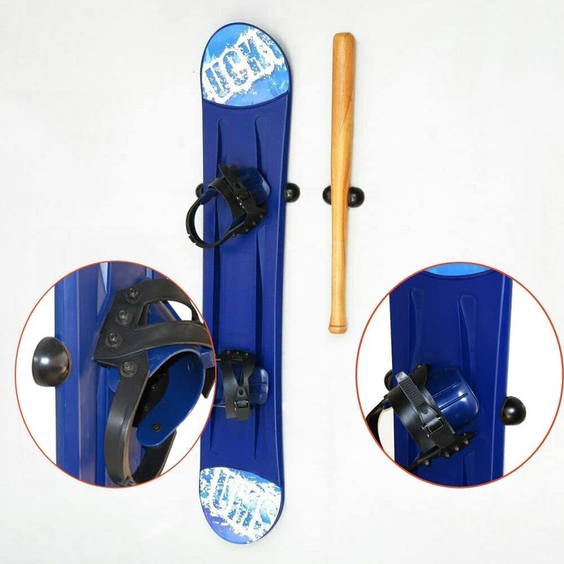 AUXPhome 4 Pack Ski/Snowboard Wall Mount Storage, Floating Hanger Rack ...