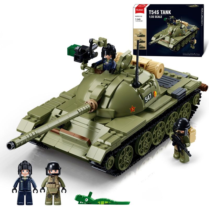 WW2 Army Tank, T-54/T-55/T-69 Tank Brick Building Set, 3 in 1 Battle ...