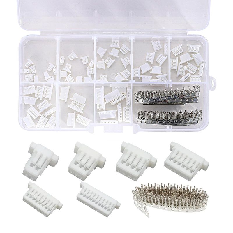 PENGLIN 495pcs JST SH 1.0mm Connector Kit 2/3/4/5/6/7/8/9/10 Pin Housing Connector 1.0mm Pitch ...