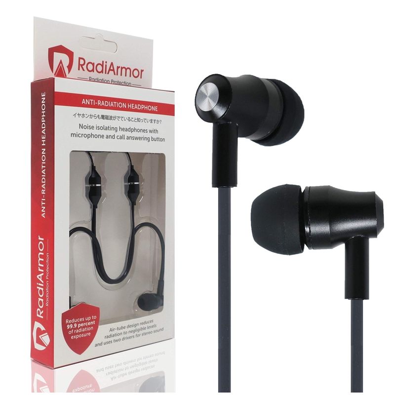 RadiArmor EMF Earbuds 99% EMF Stereo Earbuds with Air Tube Technology ...