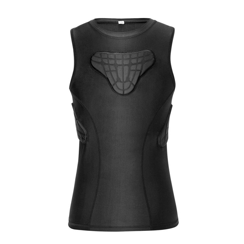 TUOY Youth Padded Compression Shirts Chest Rib Protector for Football ...