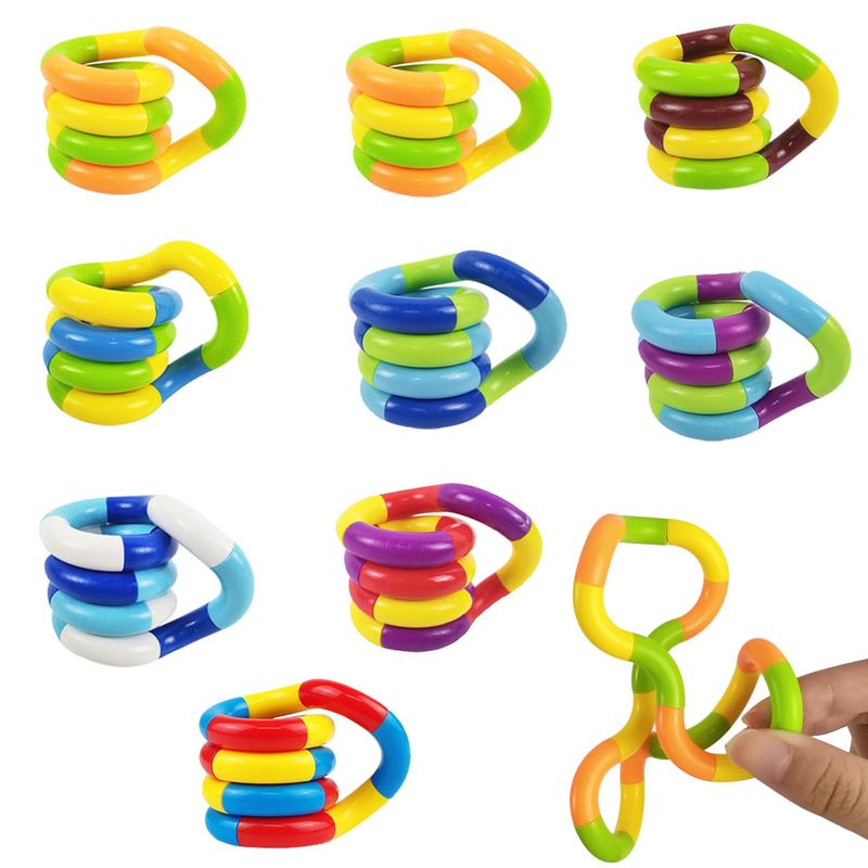 9Pcs Tangle Fidget Toy for Anxiety, Tangle Toy, Silent Fidget Toys for ...