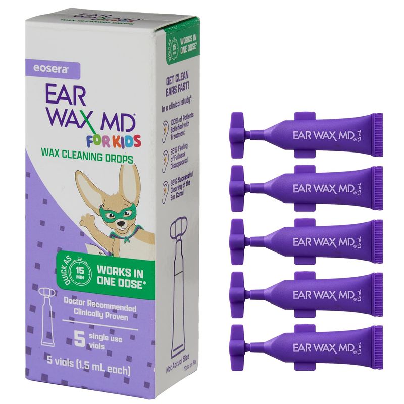eosera® Ear Wax MD® for Kids - Ear Wax Cleaning Drops, 5pk Vials | Fast ...